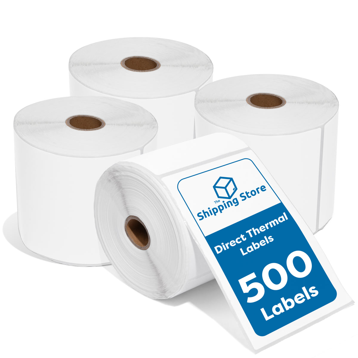 The Shipping Store 4" X 6" Direct Thermal Labels - 4 Rolls, 500 Labels ...